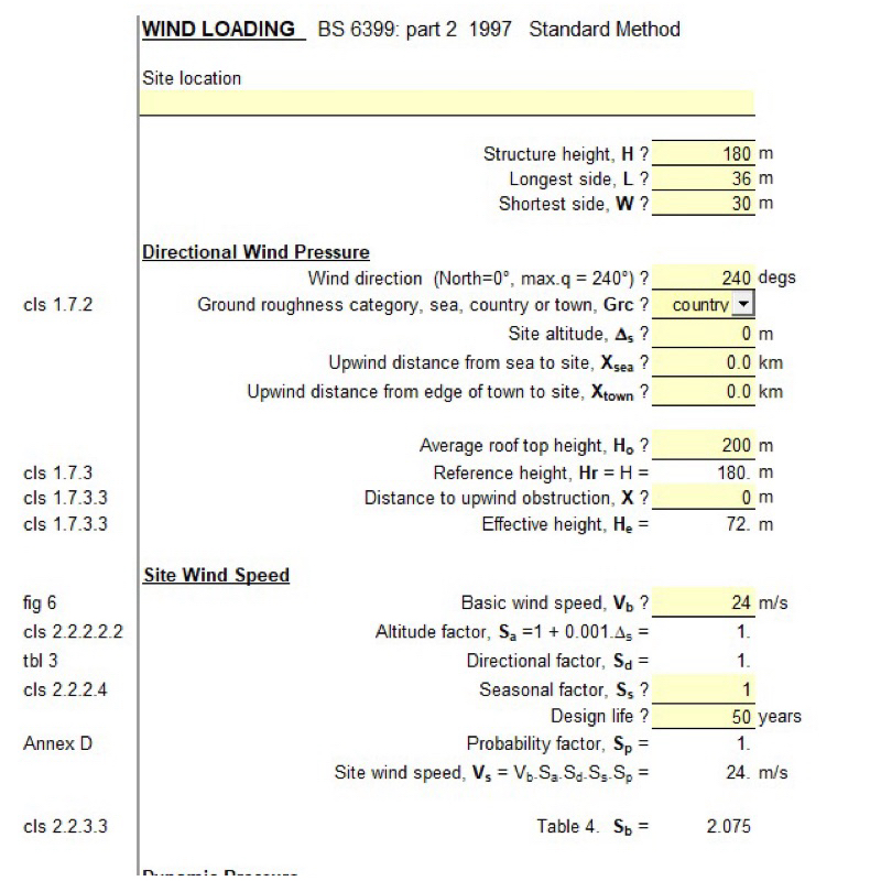 Wind Load Design Excel Spreadsheet as per BS Standard | Shopee Malaysia