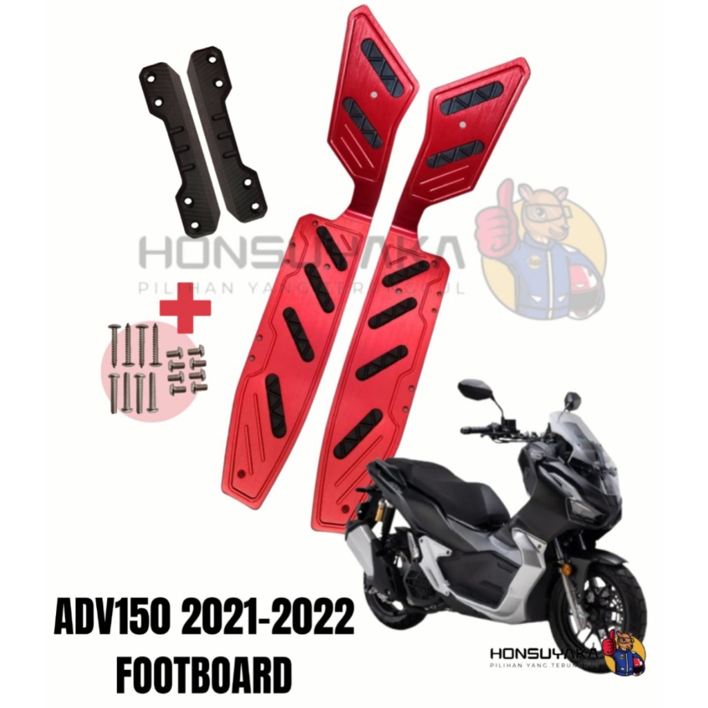 TOP ONE RACING FOOTBOARD WITH CYLINDER ALUMINIUM FOR ADV 150 2021-2022 ...