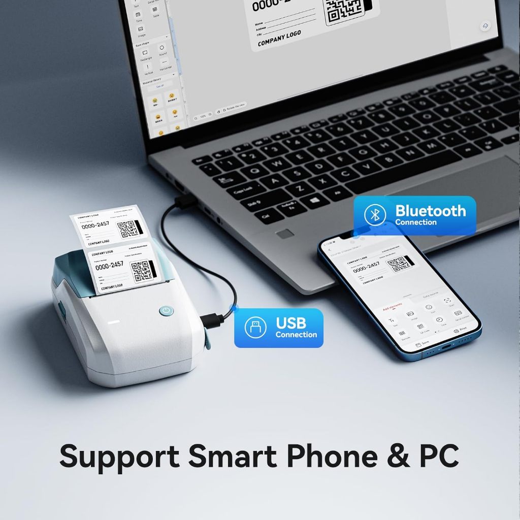 NIIMBOT B1 Bluetooth Label Printer Portable Handheld Thermal Printer ...