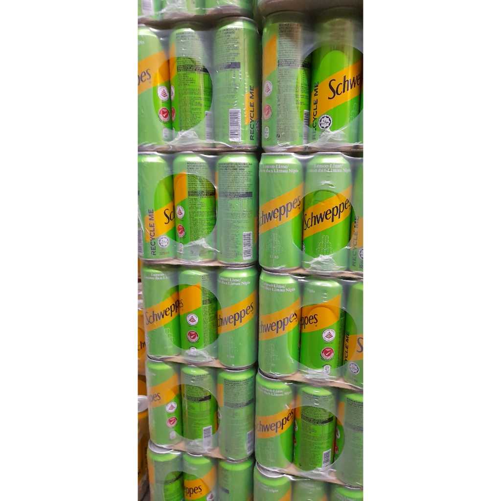 Schweppes Drink (Tonic Soda/Lemon Lime/Ginger Ale/Soda Water) 320ml x ...