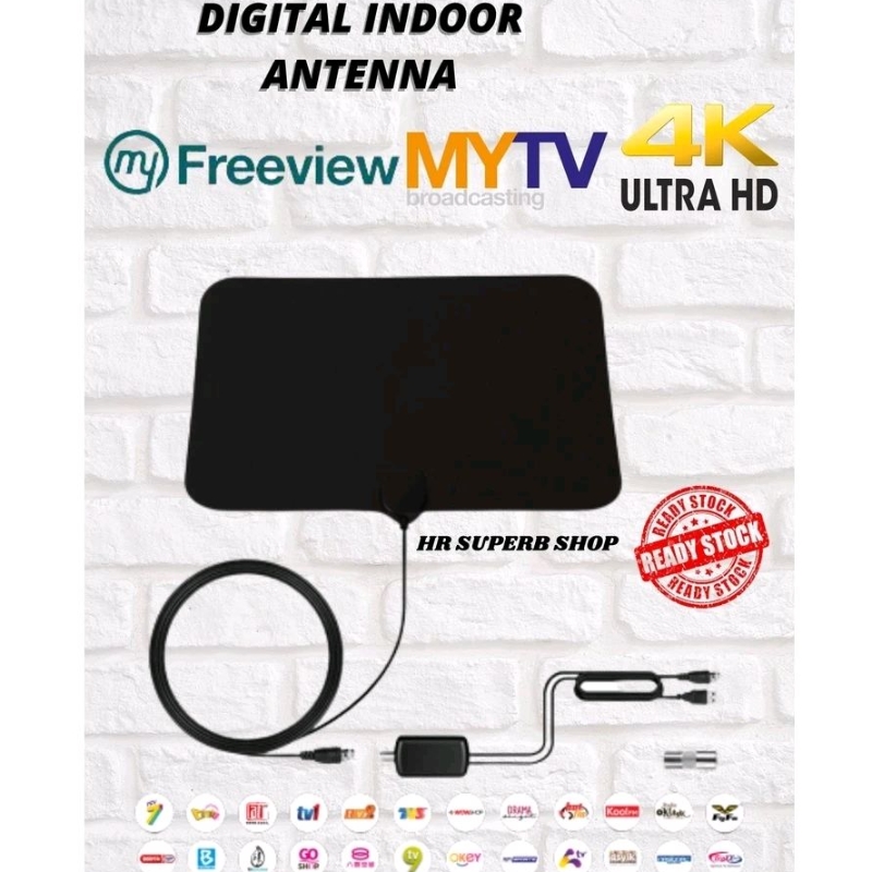 Antena Ariel INDOOR TV Digital HD Skywire 4K Antena Digital MYTV ...