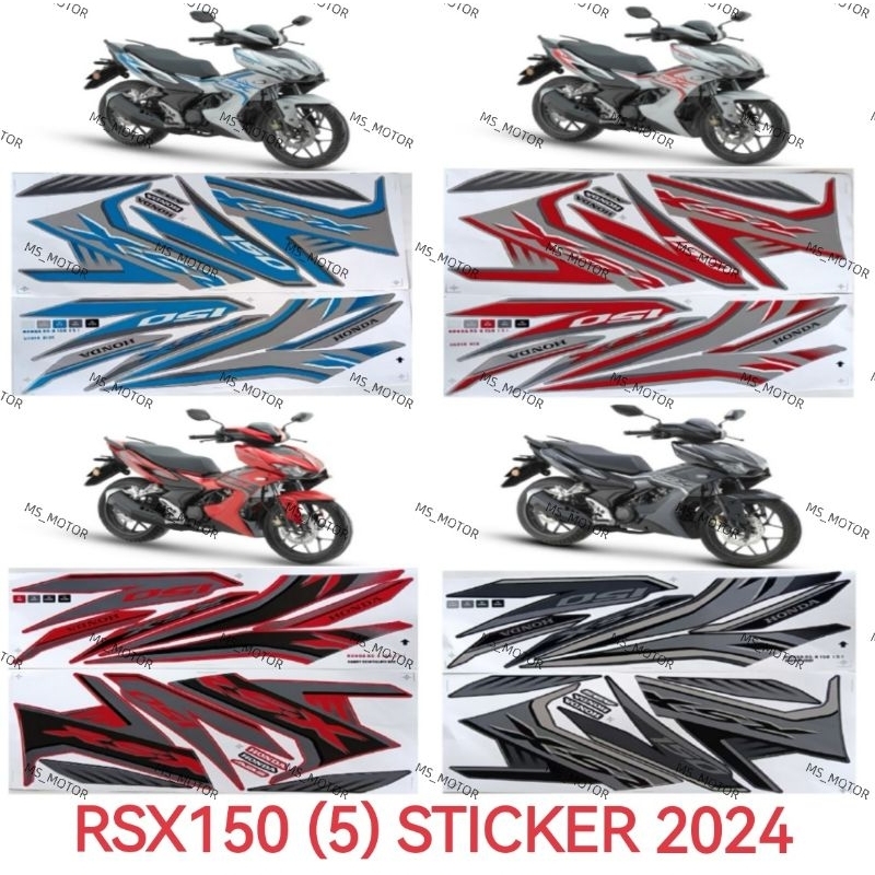 HONDA RSX150 BODY COVER STICKER STRIPE COVER SET RSX150 2024 (5) BLUE ...