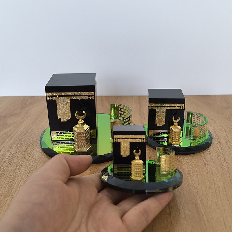 Crystal Glass Makkah Mecca Clock Tower Allah Kaaba Quran Islamic Eid ...