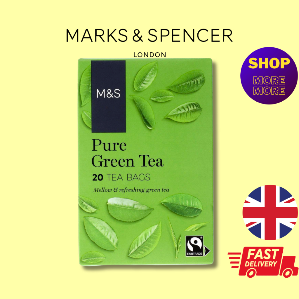 [CNY PROMO🌸] M&S 🇬🇧 Marks & Spencer Pure Green Tea Bags Caffeine Free ...