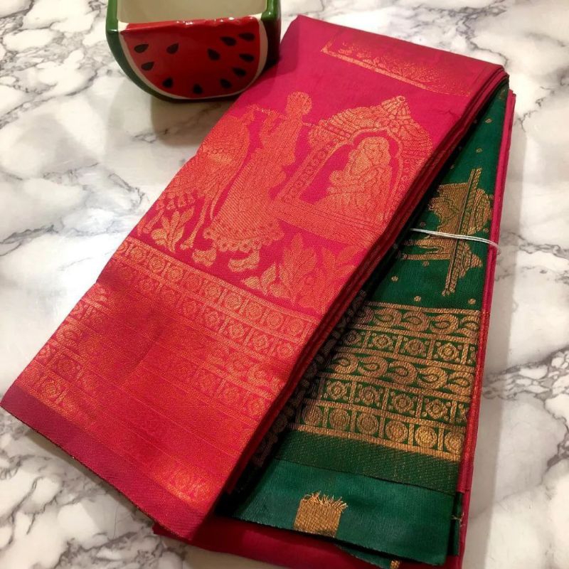 kubera pattu silk saree | Shopee Malaysia