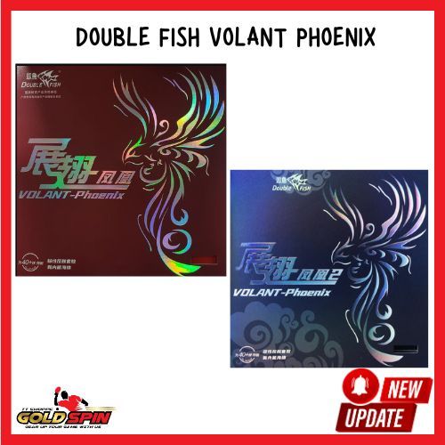 DOUBLE FISH VOLANT PHOENIX 1 & 2 TABLE TENIS RUBBER PRO GETAH PING PONG ...