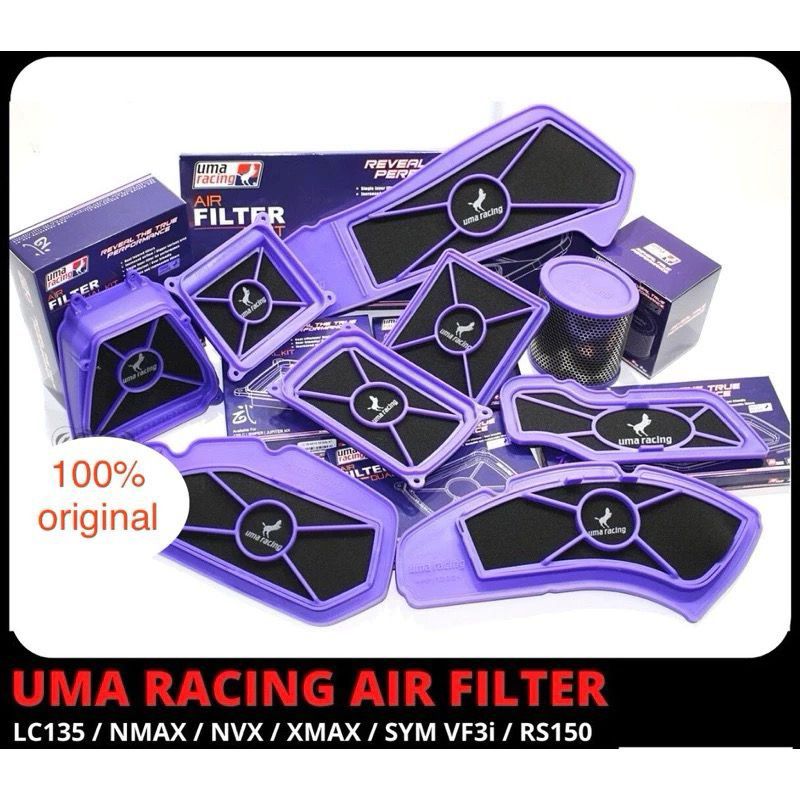 AIR FILTER UMA RACING RACING DUAL KIT FOR SYM VF3i YAMAHA XMAX NVX NMAX ...