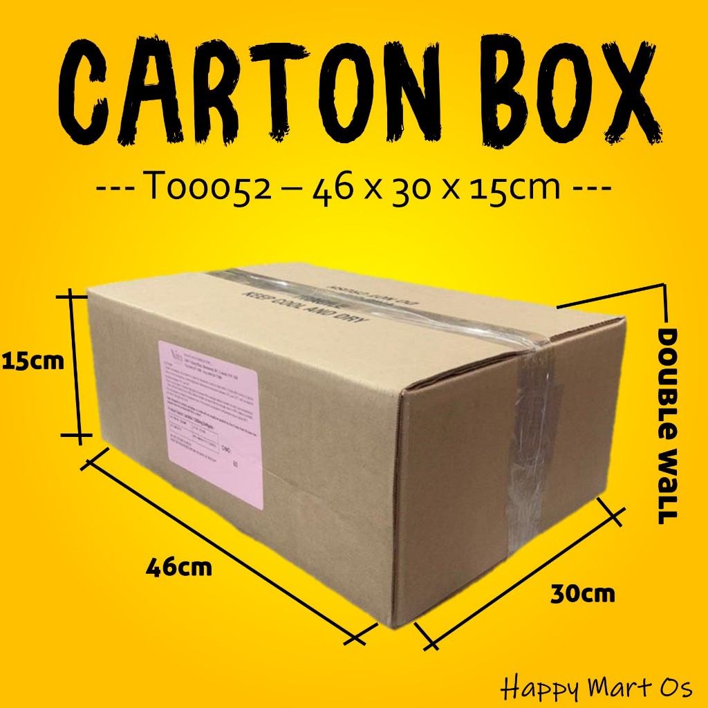 Carton Box 46 x 30 x 15 cm Packaging Box Packing Box Paper Boxes Kotak ...