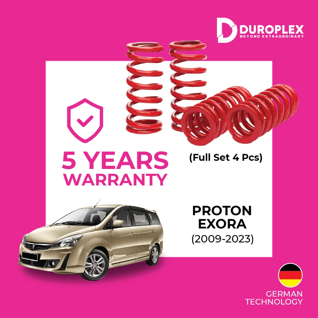 DUROPLEX Full Set Heavy Duty Lowered Sport Spring Proton Exora 2009 ...