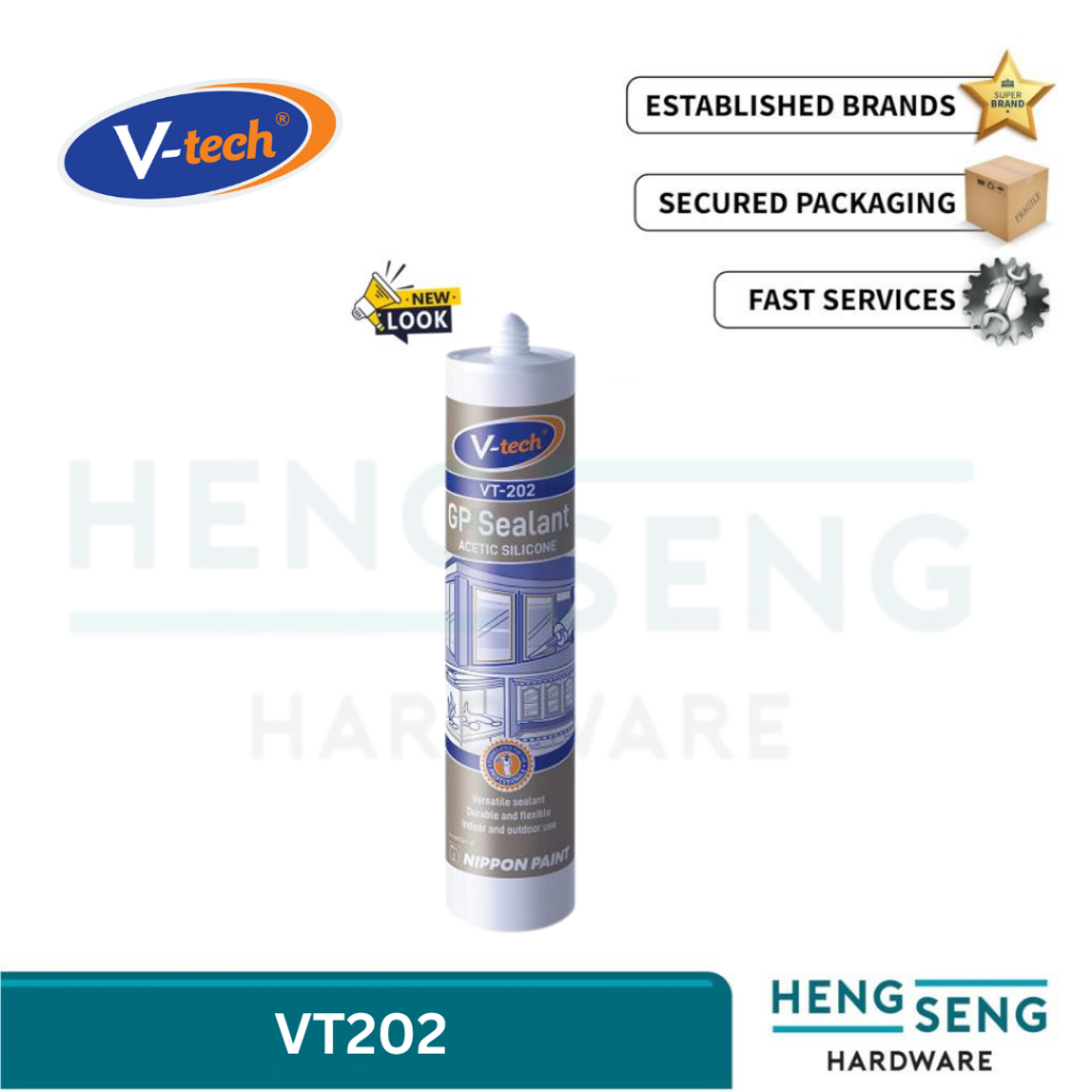 V-TECH VT-202 GP SEALANT SILICONE VTECH VT202 V TECH VT 202 SILICONE ...