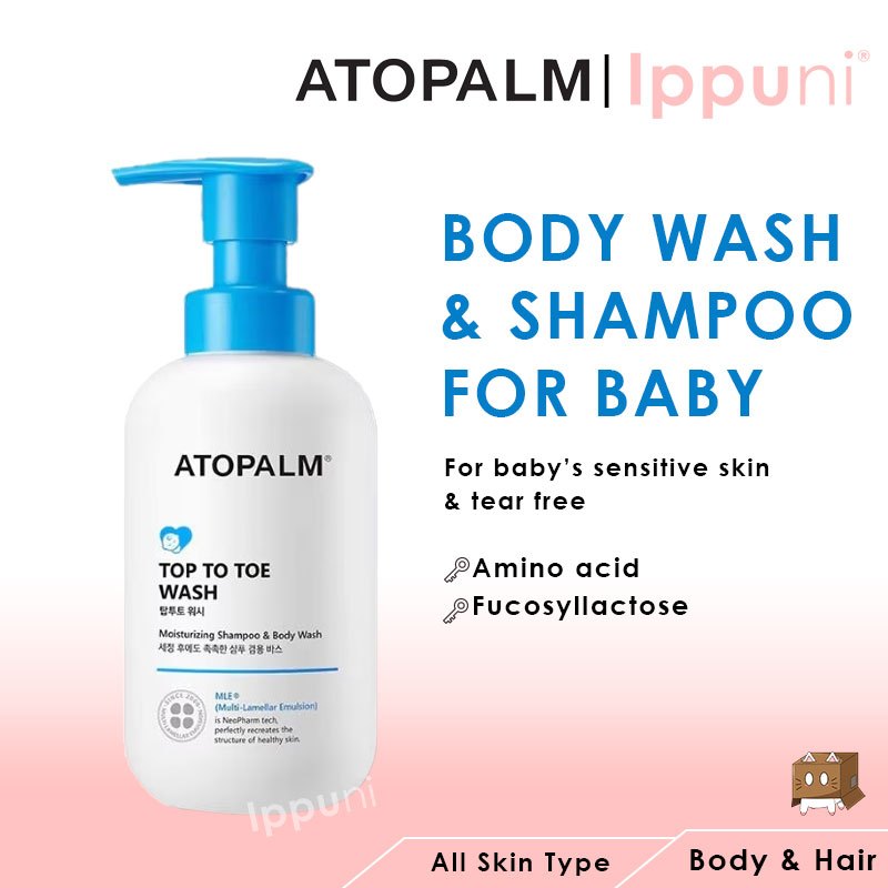 ATOPALM Top to Toe Wash Baby Moisturizing Shampoo & Body Wash 20ml ...