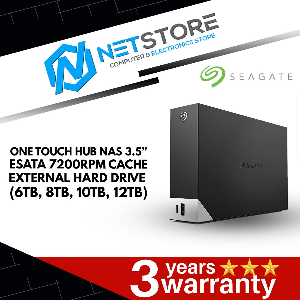 SEAGATE ONE TOUCH HUB NAS 3.5” ESATA 7200RPM CACHE EXTERNAL HARD DRIVE ...