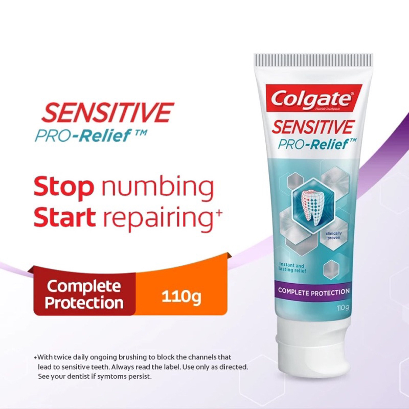 Colgate Sensitive Pro-Relief Complete Protect Toothpaste 110g | Shopee ...