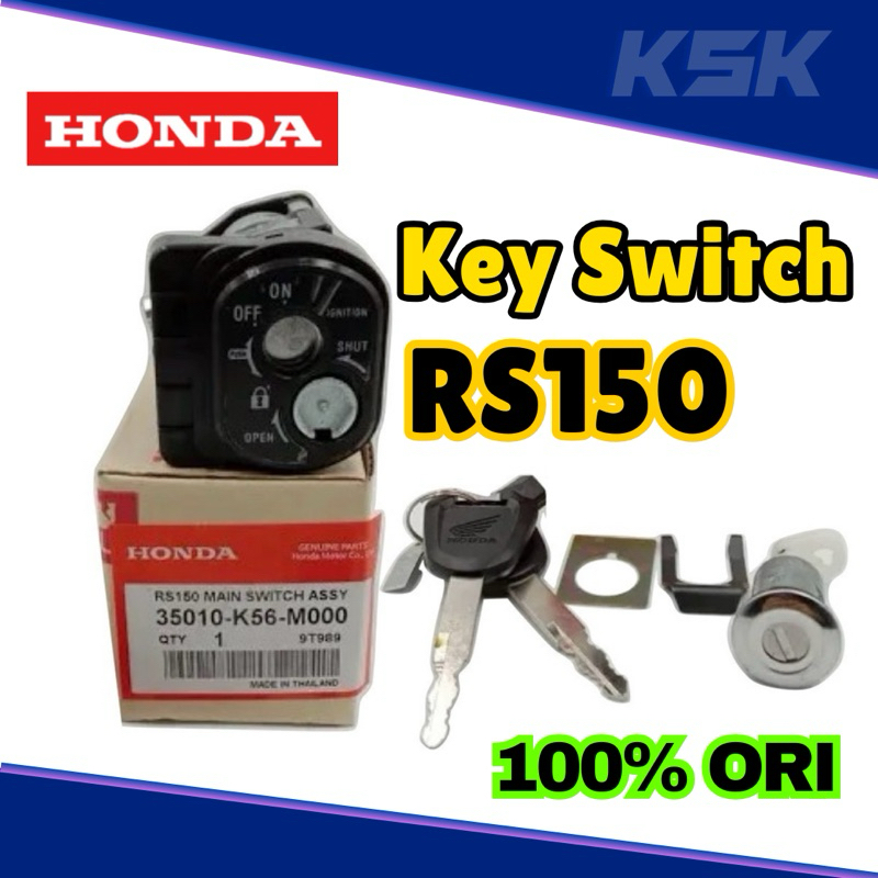 HONDA RS150 V1 V2 MAIN SWITCH SET KEY SWITCH SET KUNCI SUIS ORI RS150R ...