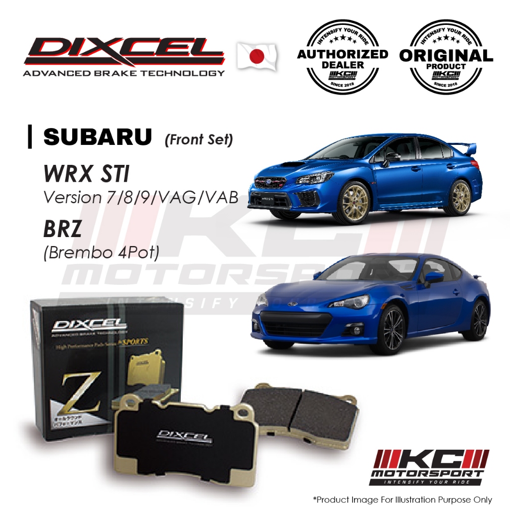 Subaru WRX STI GDB GRB GRF VAG VAB / Toyota GT86 / Subaru BRZ (Brembo) - Dixcel Z Type 850 ...