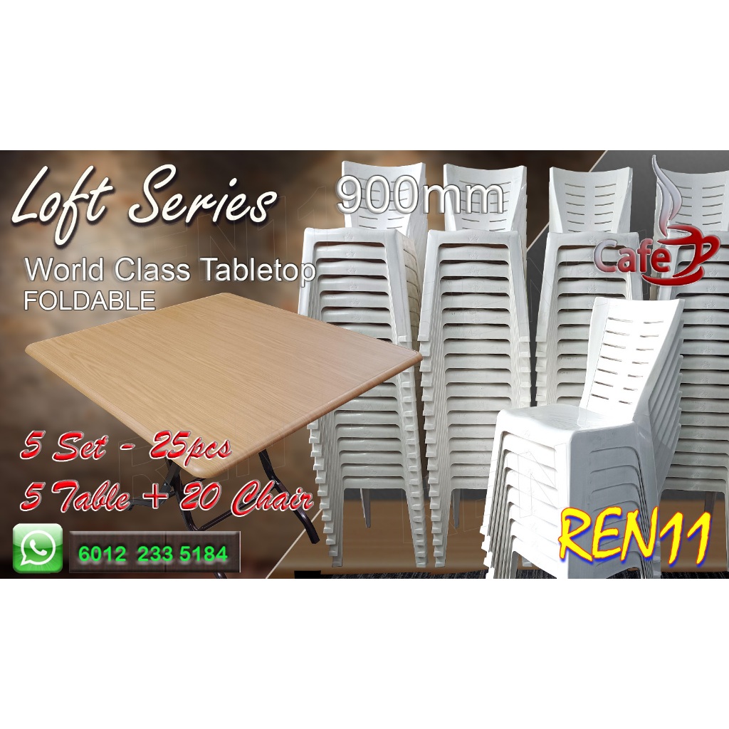 Cafe,Dining table ,Restoran Furniture ,Meja Makan, OAK - 900mm SQUARE ...
