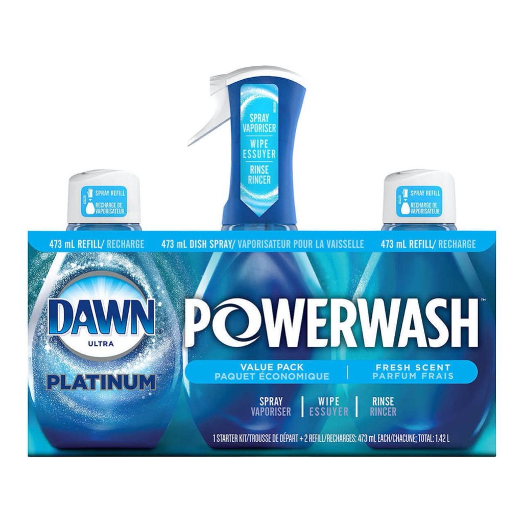 Dawn Platinum Powerwash Dish Spray with 2 Refills, Spray BottleDawn ...