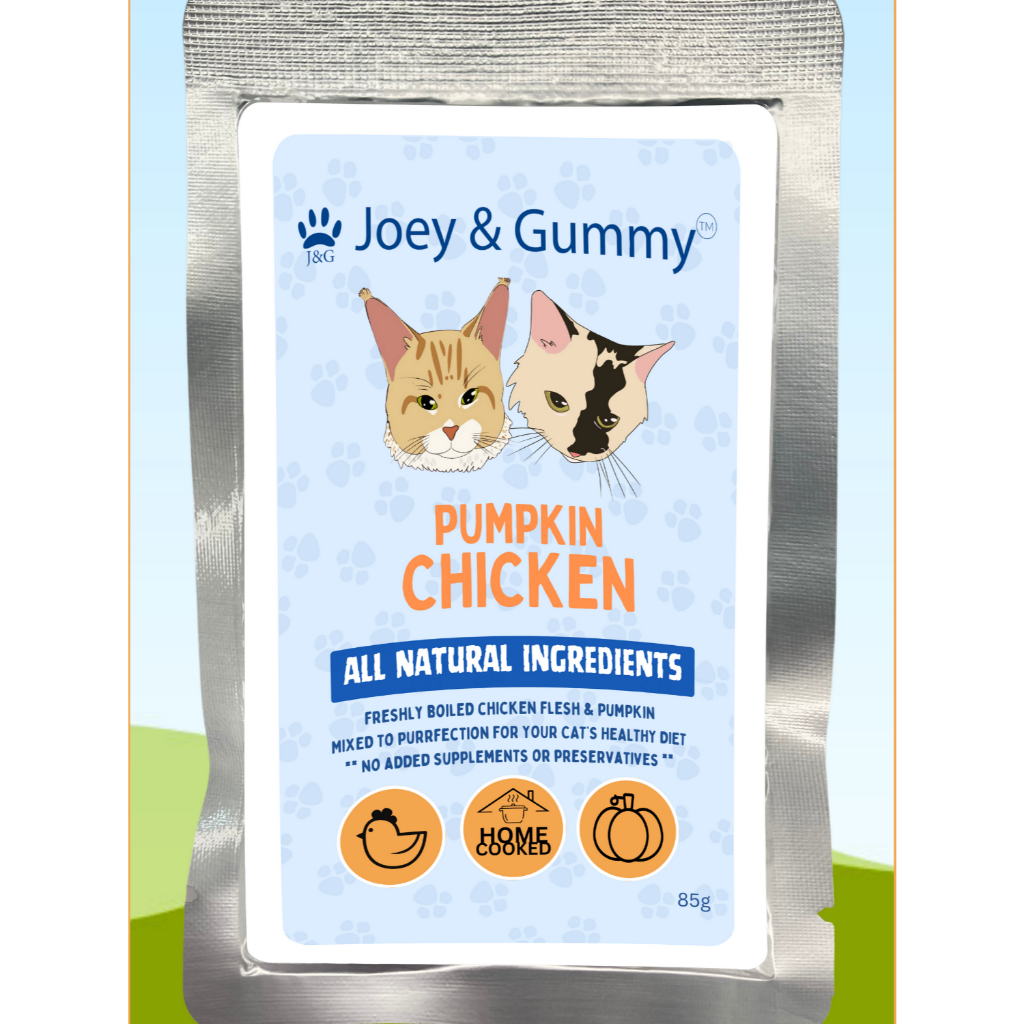 Pumpkin Chicken Kucing - Joey & Gummy 85gram Wet food for Cat , Makanan ...