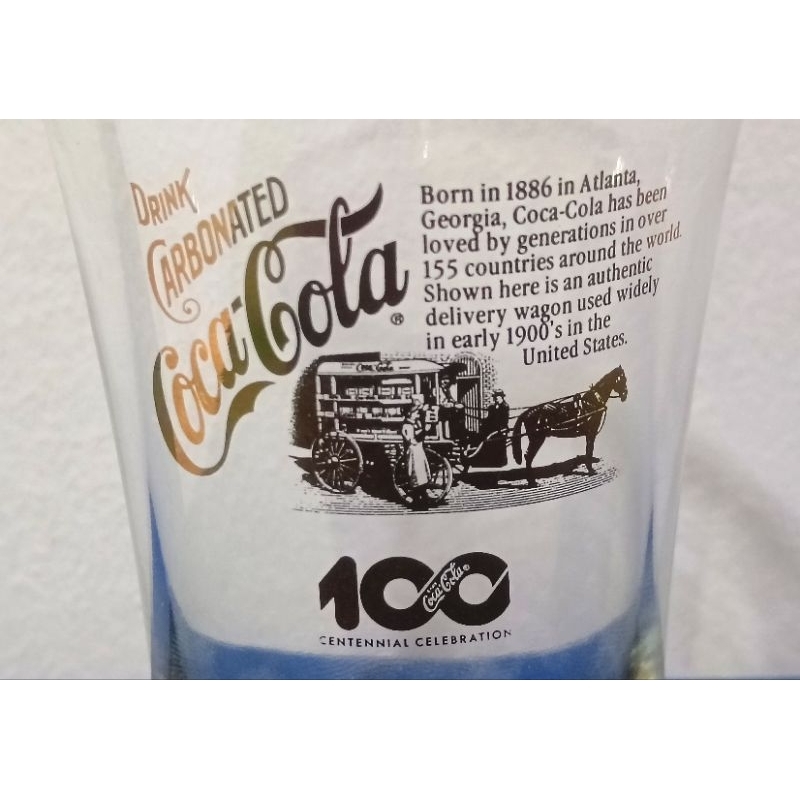 Vintage 1986 Coca-Cola 100th Anniversary Centennial Celebration Glass ...