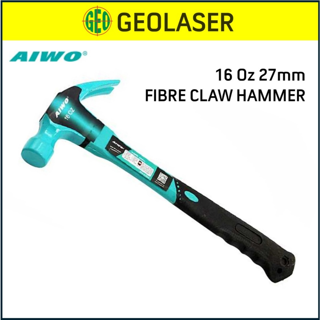 Aiwo 16OZ 27MM Top Grade Fibre Claw Hammer / TUKUL BESI KUKU KAMBING ...
