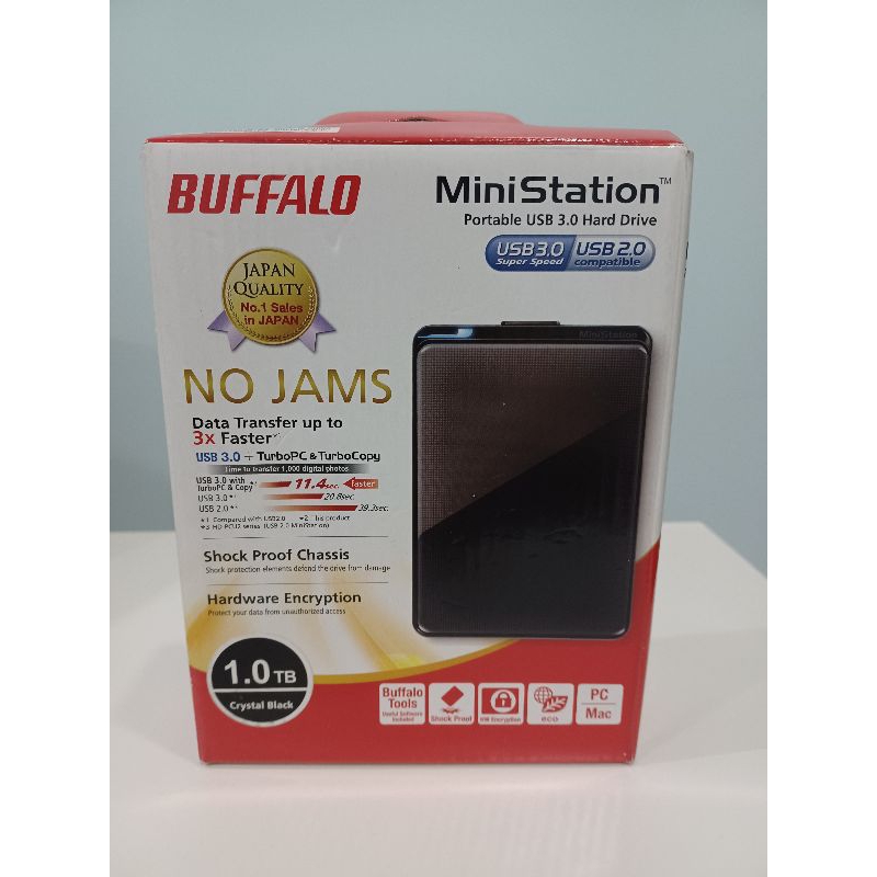 (NO.1 SALES IN JAPAN) BUFFALO 1TB External Hard Disk Portable USB 3.0 ...