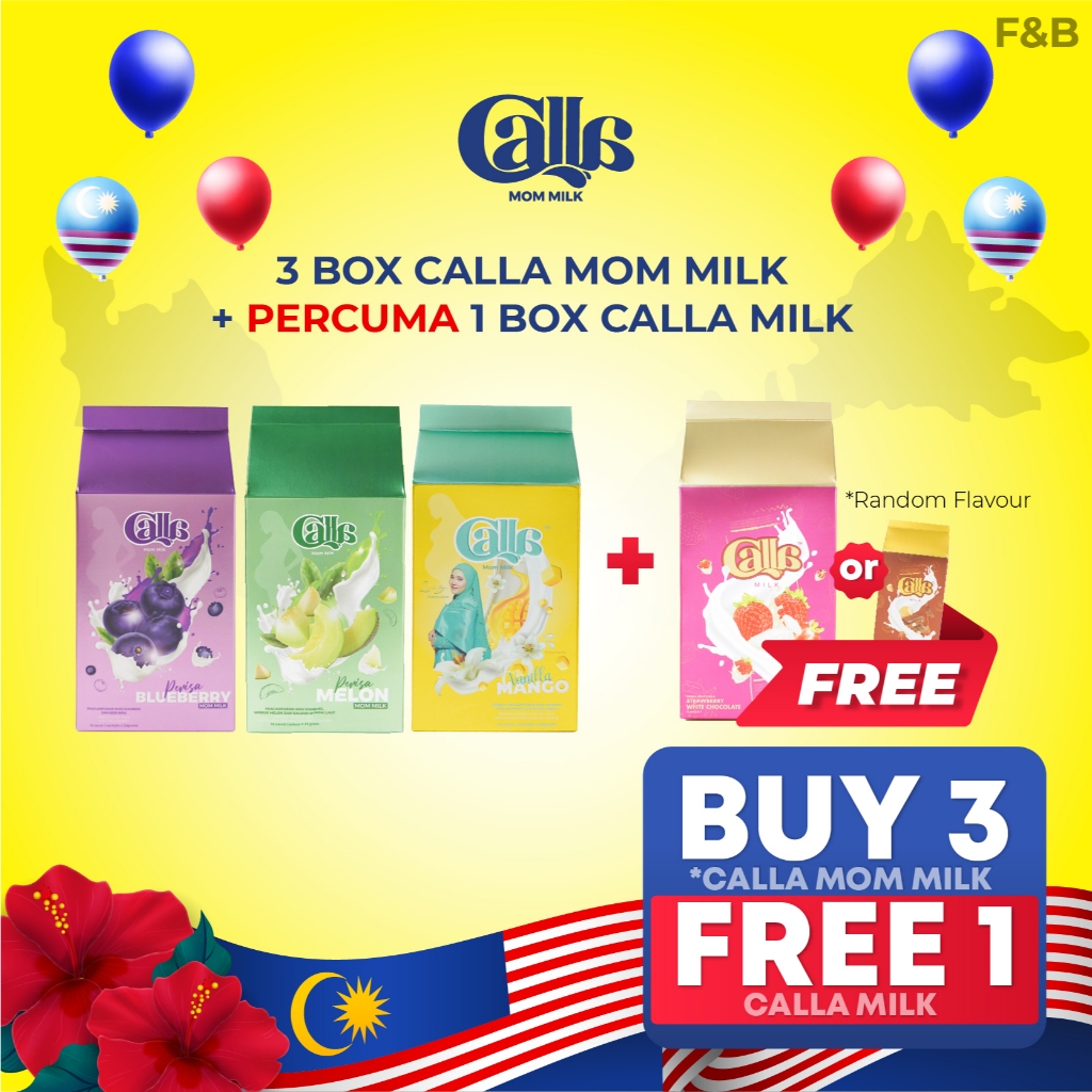 CALLA MOM MILK COMBO 3 BOX | Less sweet 3 Box 15 Sachets x 25 Gram Susu ...
