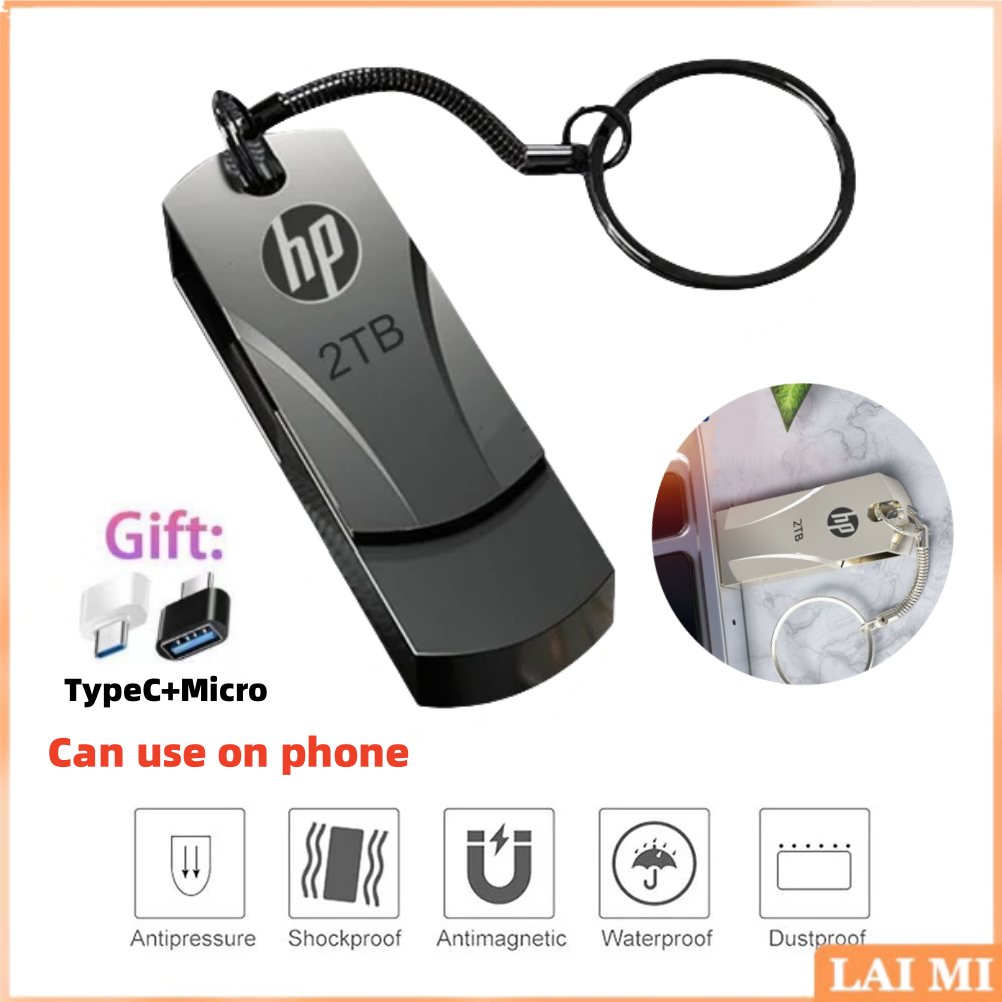 Pendrive Flash Drive HP High Speed 1TB 2TB 128GB USB3.0 Rotating USB ...