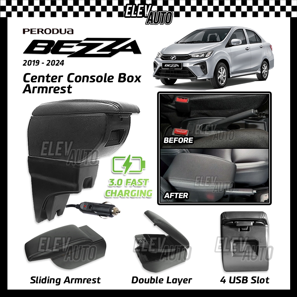 Perodua Bezza 2016 - 2024 Premium Centre Console Box Arm Rest ArmRest ...