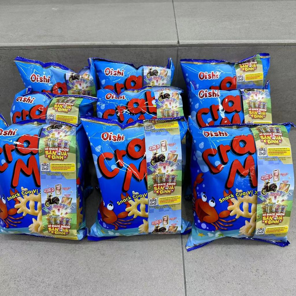 Oishi 7 Vi - Snack Xot Chua Ngot / Tom Cay / Bi Do Vi Bo Nuong / Pho Mai / Bap Vi Sua / Muoi Ot ...