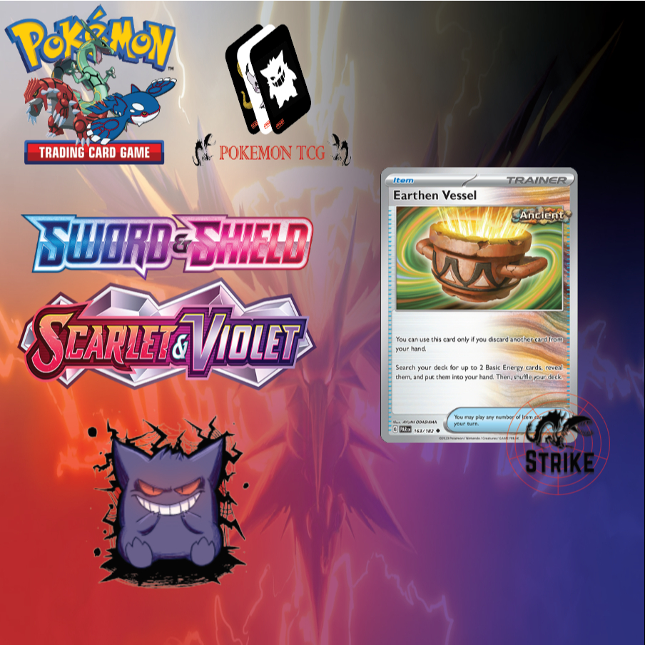 Pokemon Trainer Card - Earthen Vessel 163/182 SV04 Paradox Rift ...