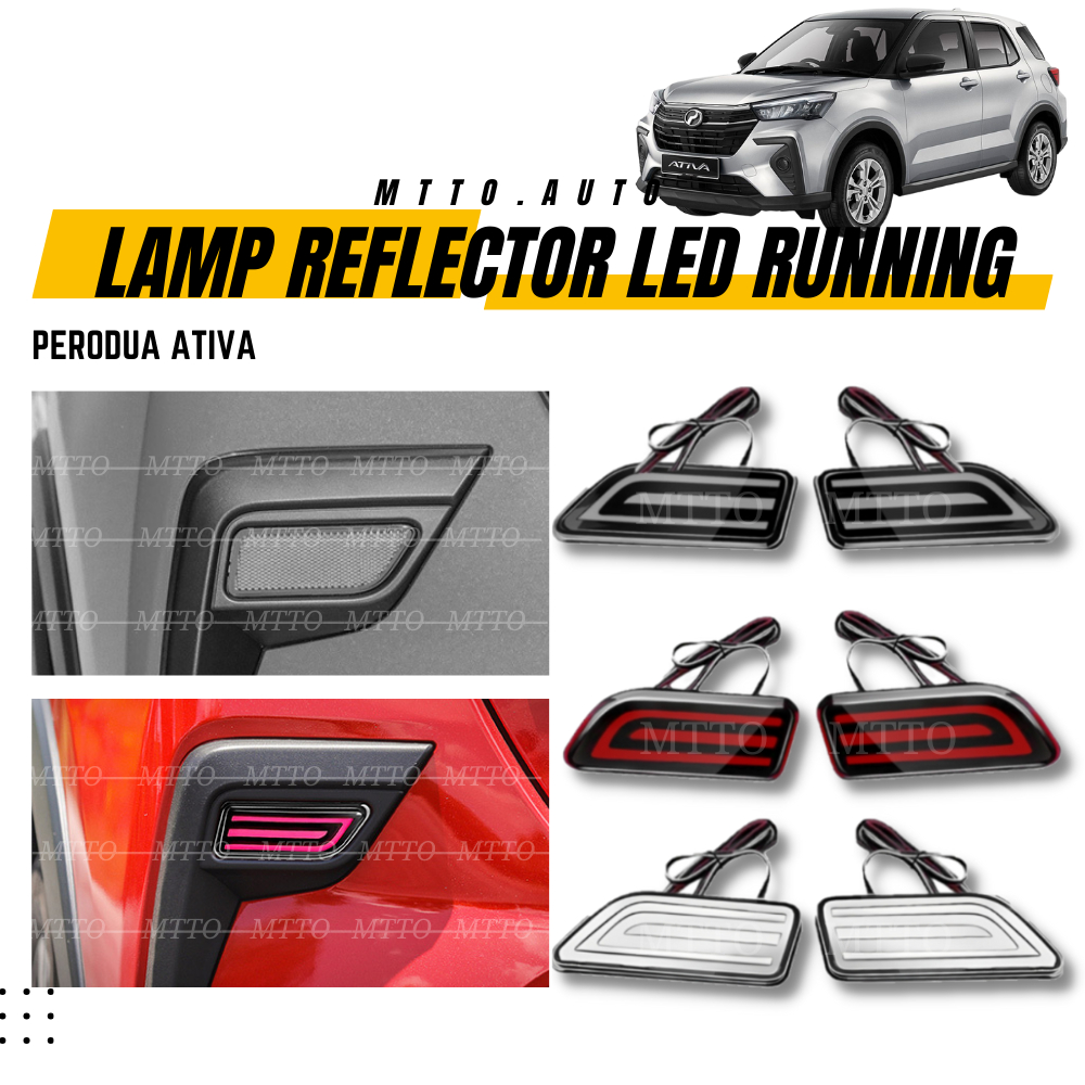 MTTO Perodua Ativa Exterioir Rear Bumper Tail Lamp Reflector Led ...