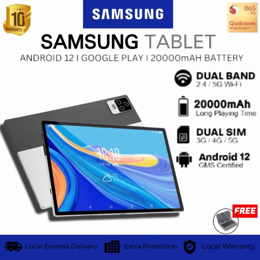 2024 5G Tablet Samsung Galaxy P20 12 Inch Tablet 16GB+512GB Learning ...