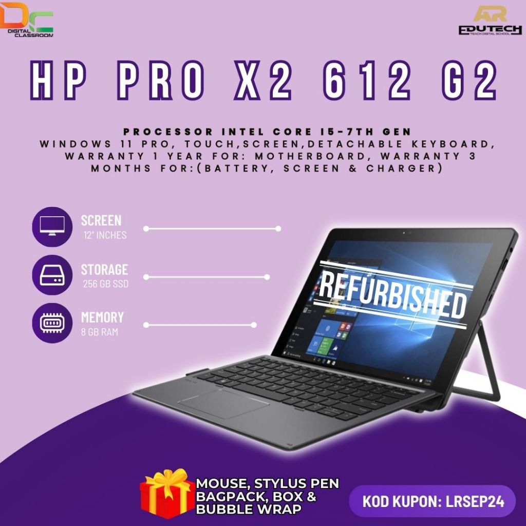 LAPTOP HP PRO X2 612 G2 | Shopee Malaysia