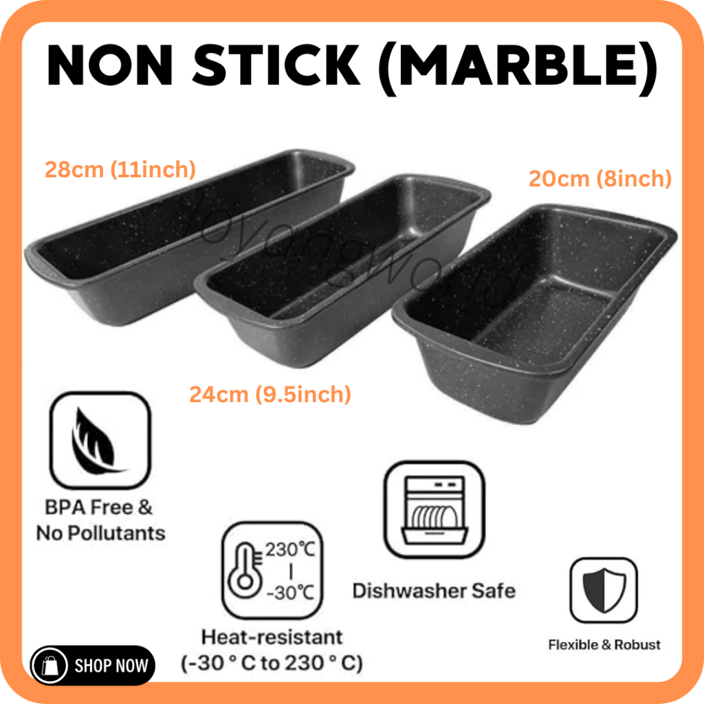 Loyang Non Stick Tin Cake Bakeware- Baking Non-Stick Pan Mould with ...
