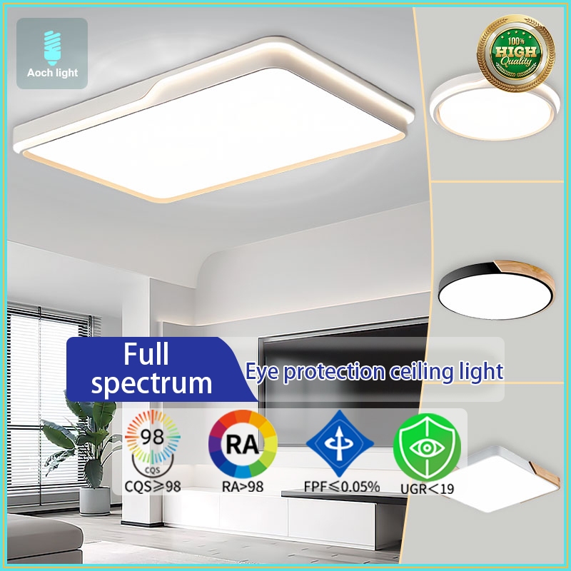 30CM Lampu Siling kayu LED Tricolor Lampu Syiling Bilik Tidur Moden ...