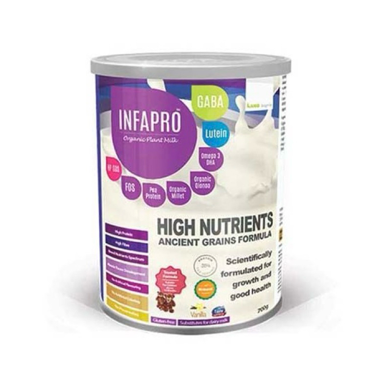 LANG BRAGMAN INFAPRO ORGANIC PLANT MILK HIGH NUTRIENTS (700G) | Shopee ...