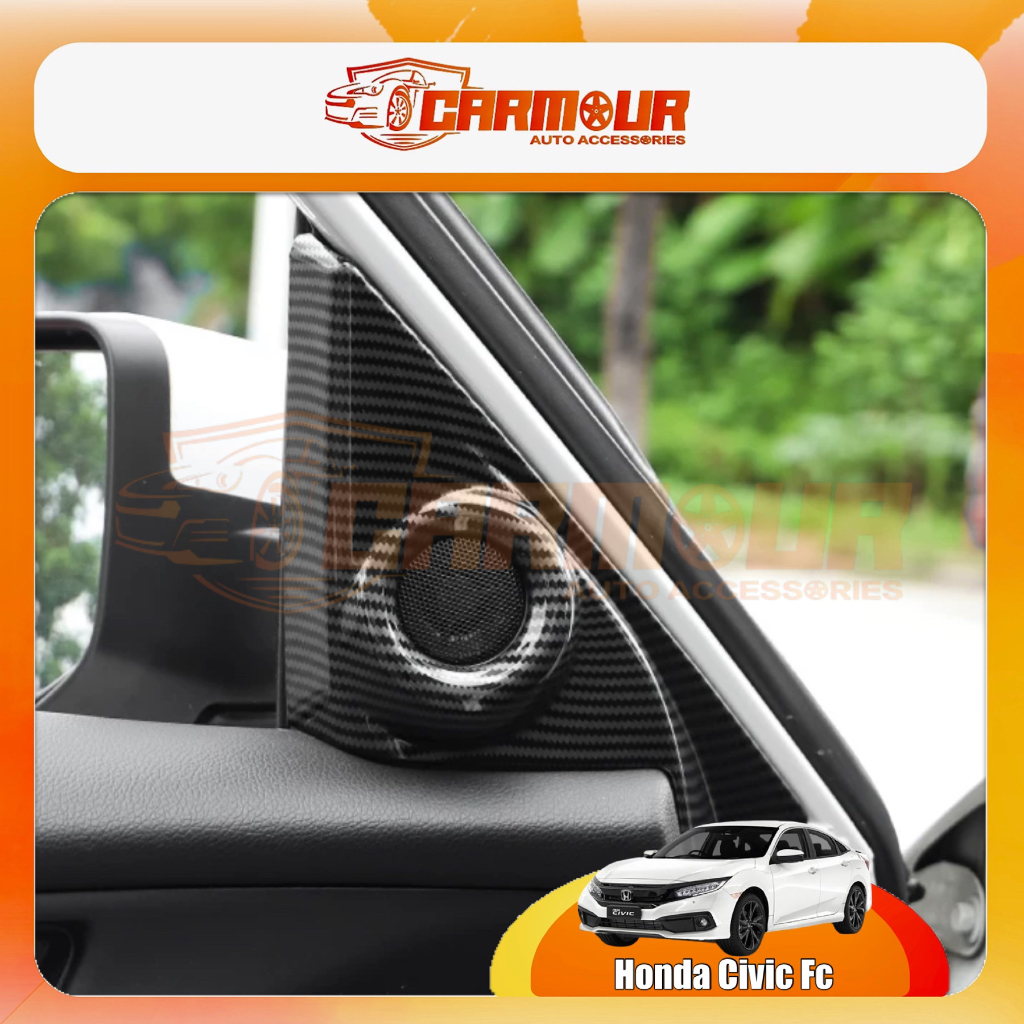 🔥Ready Stock🔥Honda Civic FC 2016-2022 Front Tweeter Full Cover Carbon ...