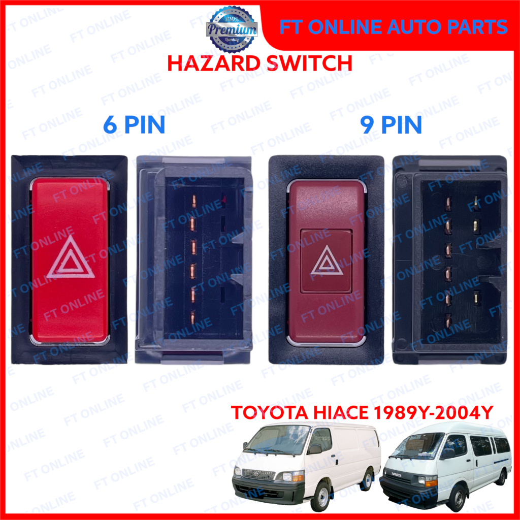 TOYOTA HIACE 1989-2004 LH113 RZH112 HAZARD SWITCH DOUBLE SIGNAL WARNING ...