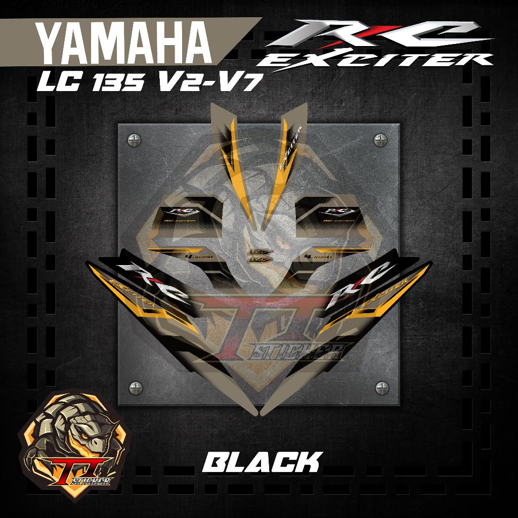 STRIPE MOTOR YAMAHA LC135 V2 V3 V4 V5 V6 V7 EXCITER RC 2009 NEW CUSTOM ...