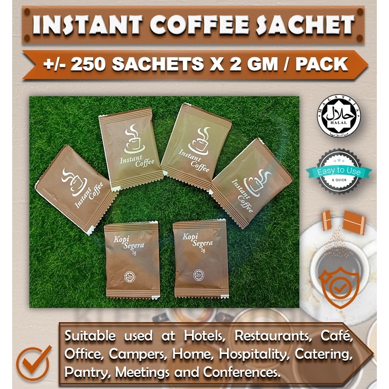 Instant Coffee Sachet (2gm X 250 Sachet +/-) / HALAL Logo /Individual ...