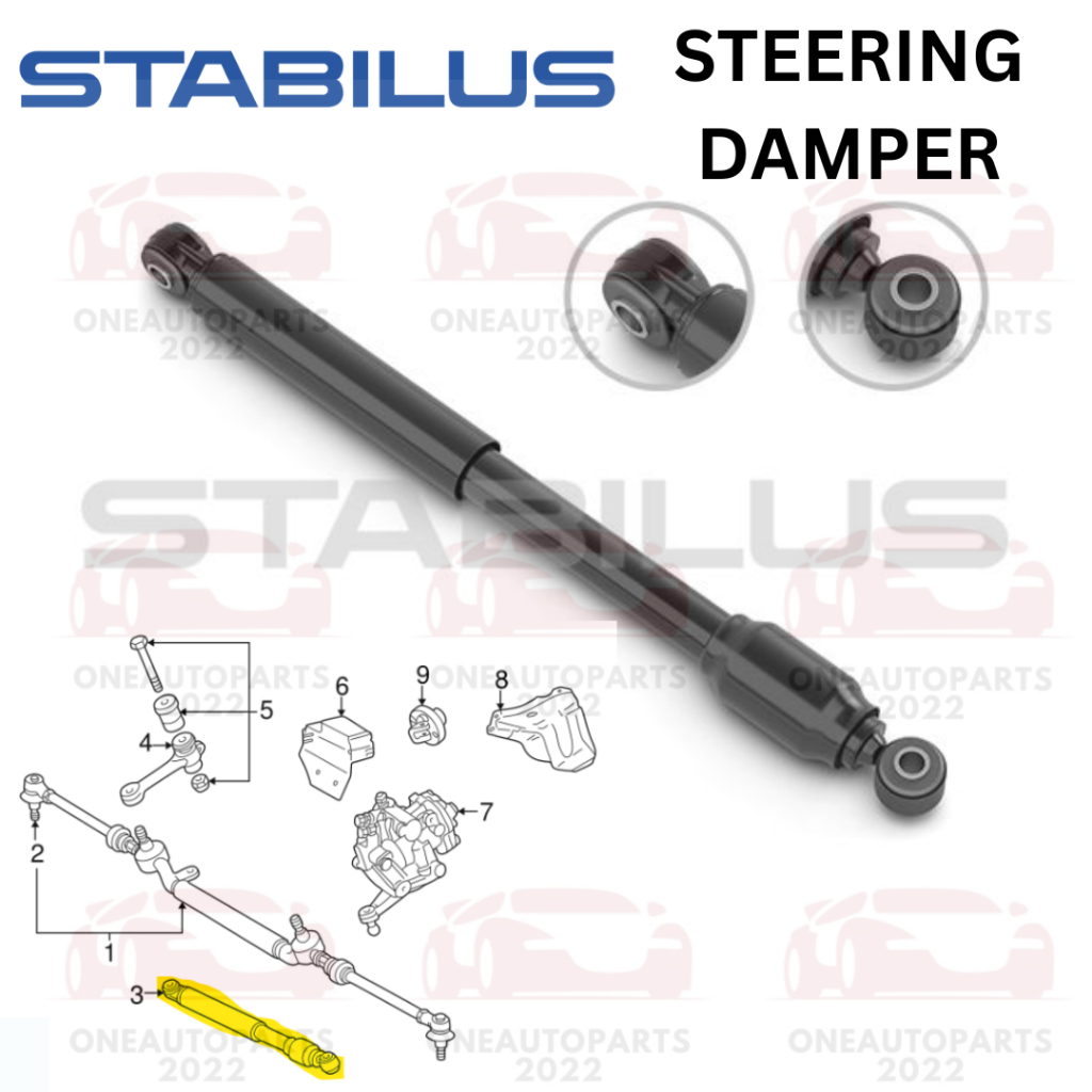 STABILUS GERMANY STEERING DAMPER 1PC MERCEDES BENZ W201 190E W124 W202 ...