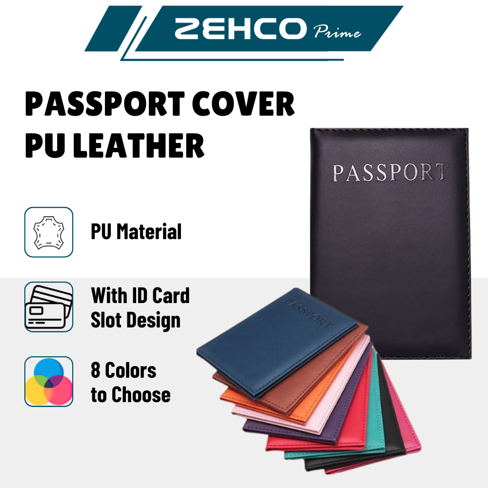 PU Leather Travel Passport Holder Passport Cover ID Card Case Passport ...