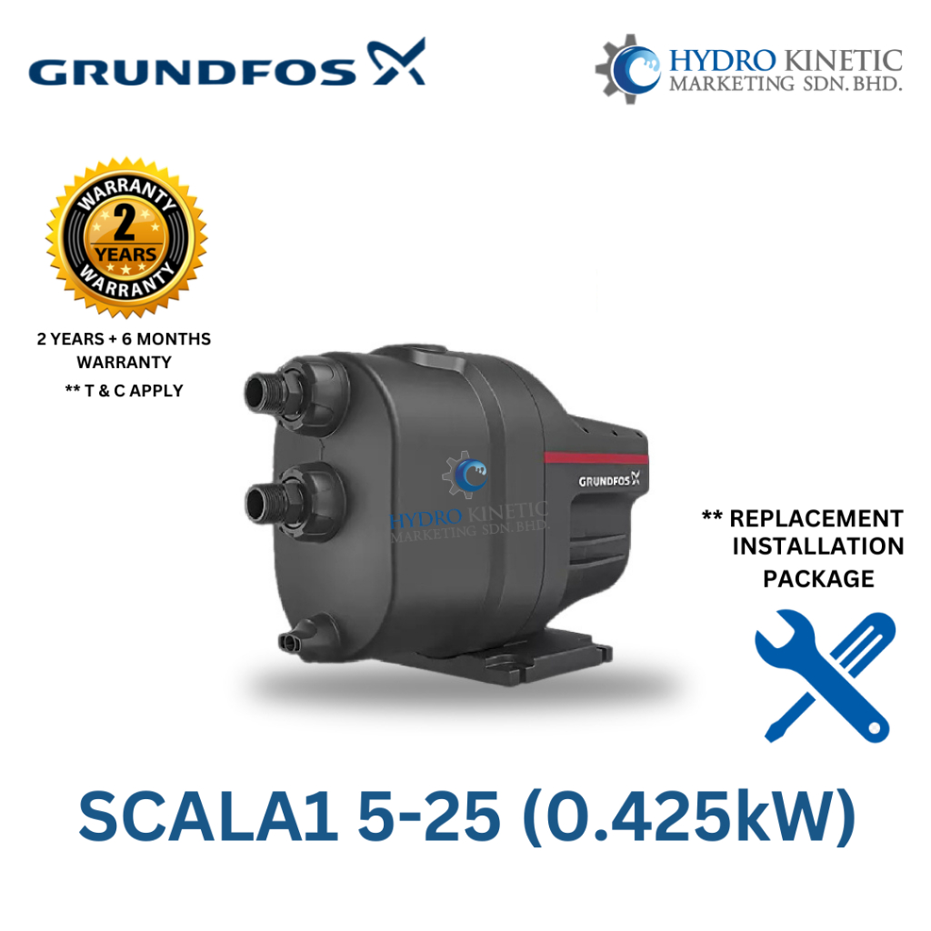 GRUNDFOS SCALA1 5-25 (0.425KW) REPLACEMENT INSTALLATION SELF-PRIMING ...
