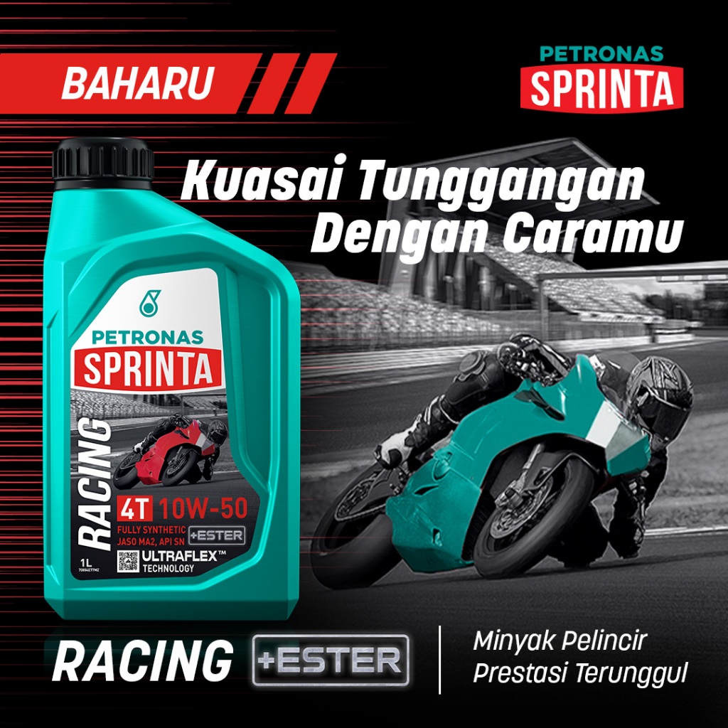 PETRONAS Sprinta RACING ES 10W-50 Fully Synthetic Engine Oil - Minyak ...
