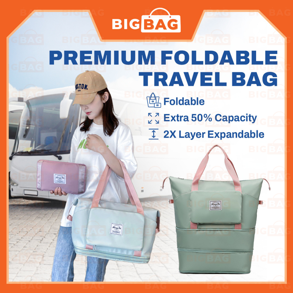 BIG BAG Premium Foldable Travel Bag Expandable Foldable Bag Travel Beg ...