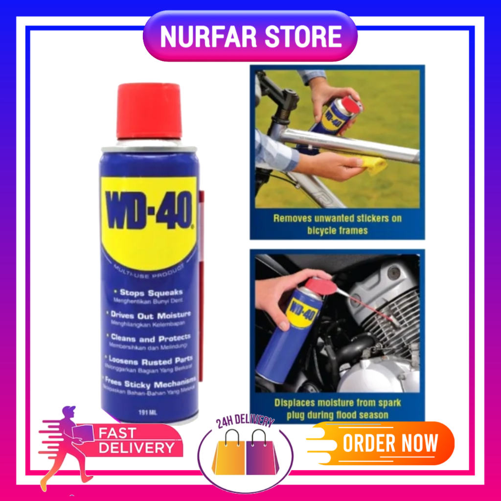 WD-40 Multipurpose Spray 191ml/ Multi-Use Product Anti Rust Spray/ Multi-Purpose Lubricant Spray ...
