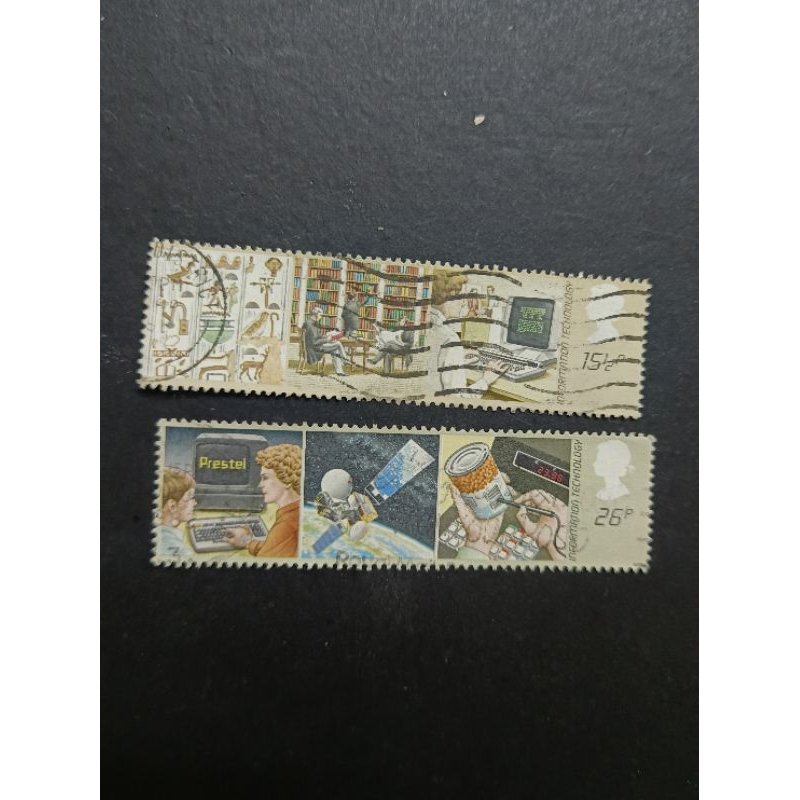 EC08 Great Britain 1982 information technology stamps complete set of 2 ...