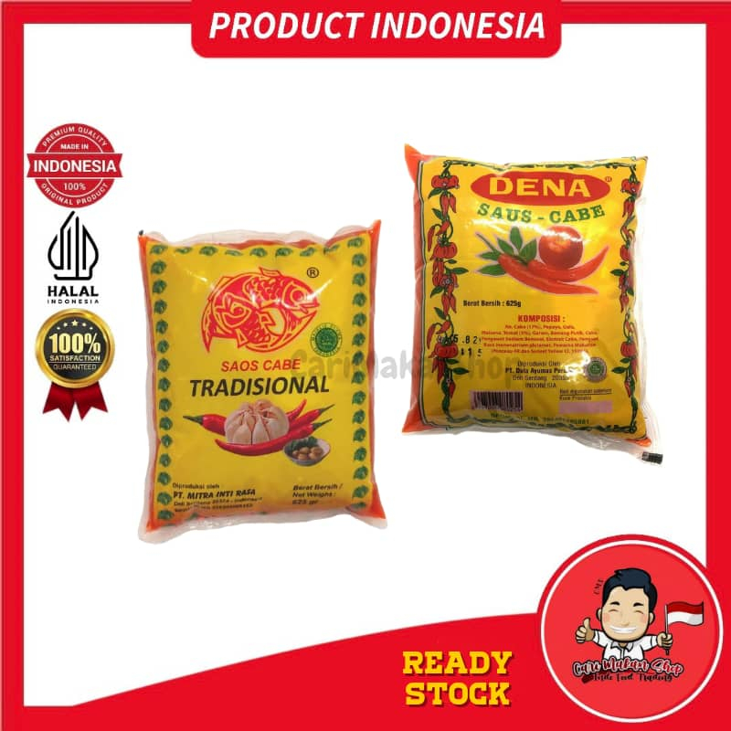Ikan Saos Cabe Tradisional / Dena Repack 625gm Product Indonesia🇮🇩 ...