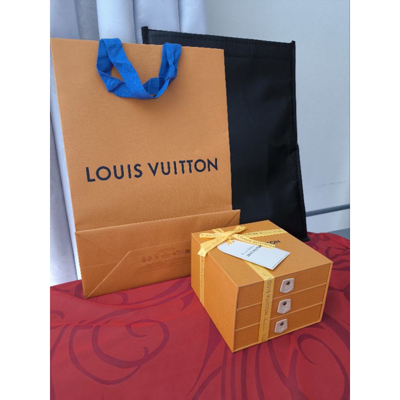 LV Original Paper Bag Medium Size Chocolate Box Paper Bag Only | Shopee ...