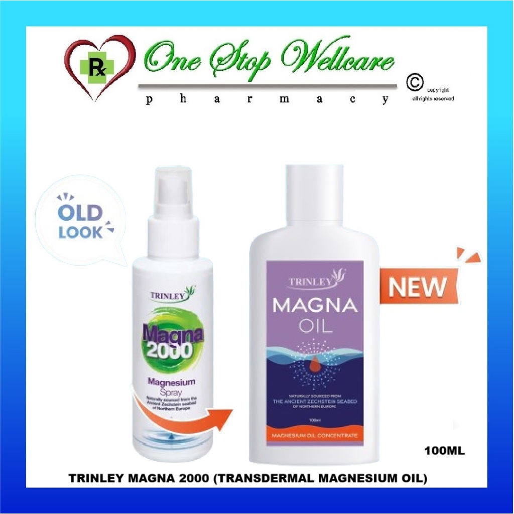TRINLEY MAGNA 2000 (TRANSDERMAL MAGNESIUM OIL) 100ML (EXP:03/2029 ...